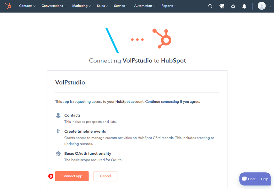 Administrator Manual - Integrations - HubSpot | VoIPstudio